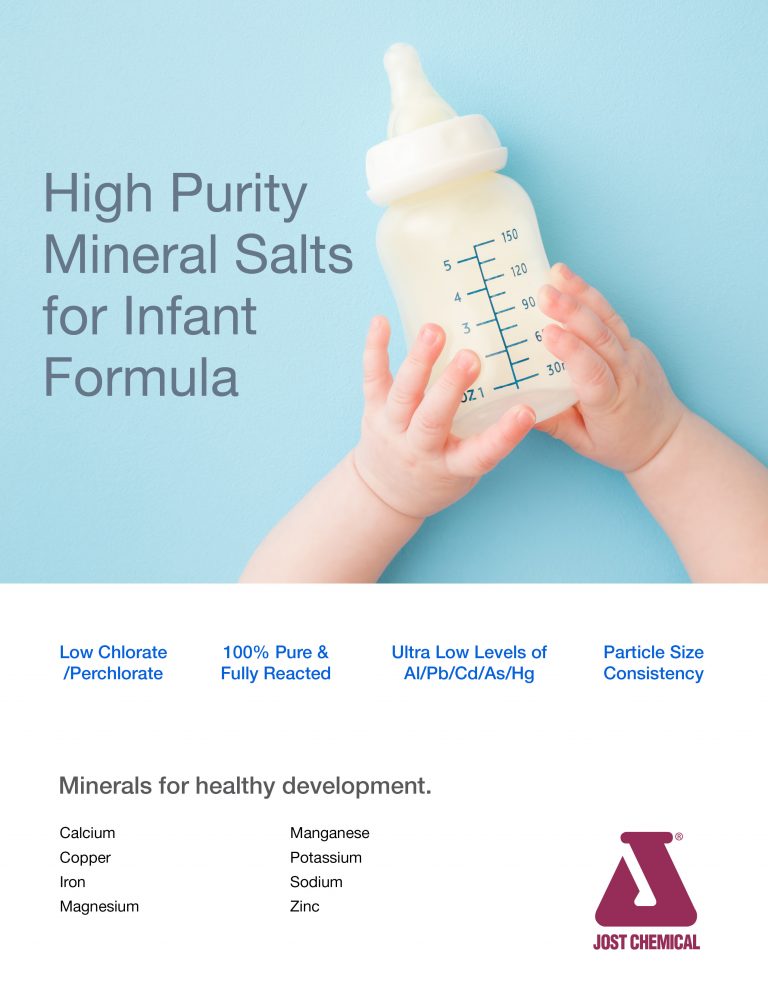 High Purity Mineral Salts for Infant Formula - Jost Chemical Co.