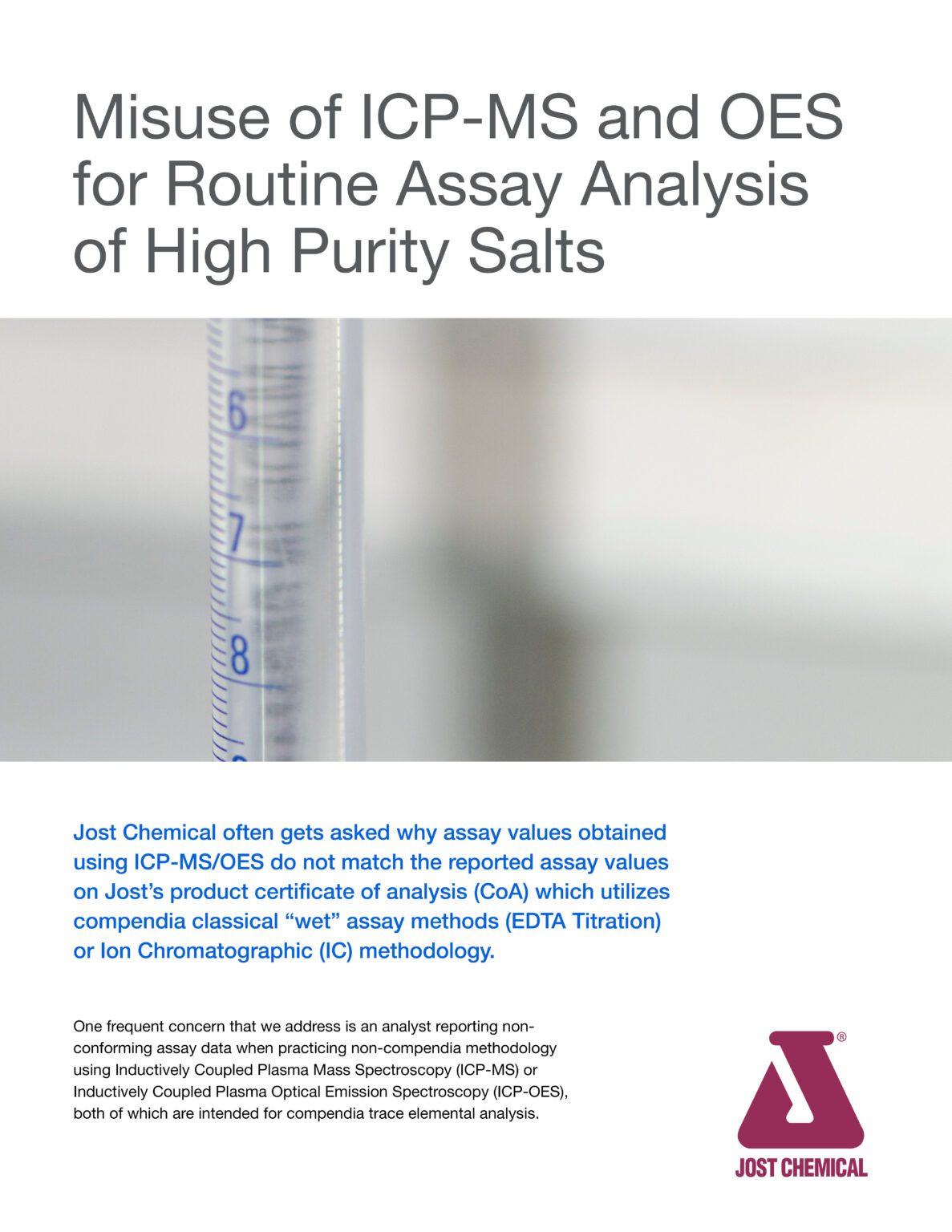 Misuse of ICP-MS and OES for routine Assay Analysis of High Purity ...